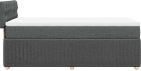 Box spring postel s matrací tmavě šedá 90x190 cm textil 3289619