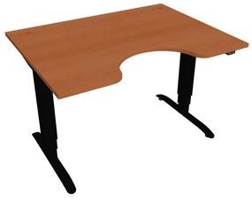 Hobis Motion Elektr. nastavitelný stůl 120x90 - HOBIS ERGO MOTION MSE 3 1200 Dekor stolové desky: třešeň, Barva kovové podnože: černá