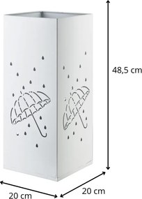 Stojan na deštníky CEDRA 48,5 cm bílý