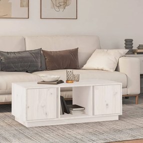 Konferenční stolek bílý 110x50x40 cm masivní borové dřevo,  814425 HangarStore.cz