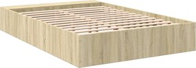 Rám postele dub sonoma 135 x 190 cm kompozitní dřevo 3280589