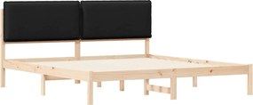 Rám postele s čalouněným čelem Černý 200 x 200 cm 3405559