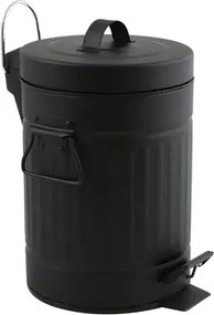 MSV HABANA černá / Pedálový odpadkový koš / 3 l / ocel / úchyty