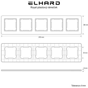 Elhard Pětirámeček Royal, bílý YK3105W