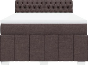 Box spring postel s matrací tmavě hnědá 140x200 cm textil 3289401