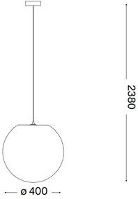 Ideal Lux - Lustr na lanku CARTA 1xE27/25W/230V pr. 40 cm bílá