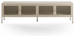 Krémový kovový TV stolek 160x50x35 cm Fayna – Marckeric
