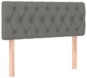 Čelo k boxpringové posteli 90 cm tmavě šedé