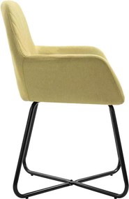 Jídelní židle 4 ks zelené textil 277104