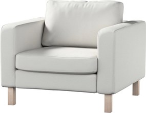 Potah na křeslo IKEA Karlstad, krátký barva šedá látka pletený vzor