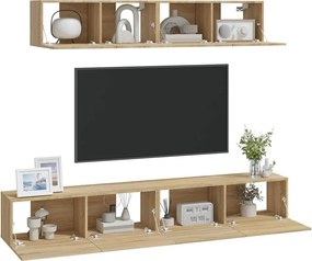 4dílný set TV skříněk dub sonoma kompozitní dřevo 3114528