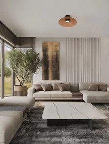 LED černo-moce hnědé designové stropní svítidlo Polifemo