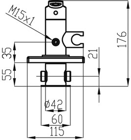 Novaservis-Bidetová baterie se sprškou pro podom. instalaci METALIA lesklý chrom