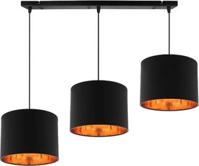 LED Solution Černo-měděný závěsný lustr Candida pro žárovku 3x E27 33-00736