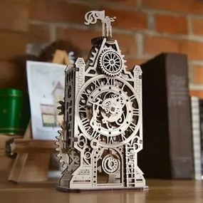 Ugears 3D dřevěné mechanické puzzle Hodinová věž / od 14 let / 44 dílk