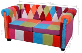 Chesterfield sedací souprava 3+2 patchwork Dekorhome