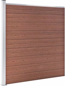 Zahradní plot WPC 526 x 186 cm hnědý 3053208