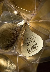 Slamp Závěsné svítidlo CLIZIA LARGE - MAMA NON MAMA Barva: Zlatá, Barva kabelu: transparentní