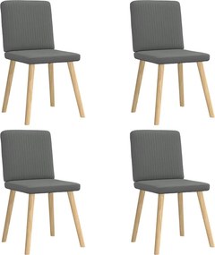 Jídelní židle 4 ks tmavě šedé textil 3315298