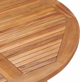 Skládací zahradní jídelní stůl Ø 110 x 75 cm masivní teak 318479