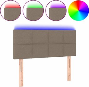 Čelo postele s LED taupe 100x5x78/88 cm textil 3121606