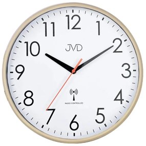 JVD Nástěnné přehledné rádiem řízené hodiny s plynulým chodem JVD RH502.2