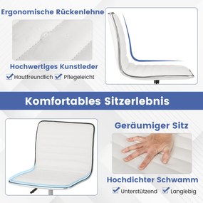 Costway Ergonomická kancelářská židle bez područek, polstrovaná otočná židle