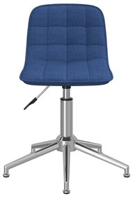 vidaXL 3086795 Marketos Swivel Dining Chairs 6 pcs Blue Fabric (334055x3)