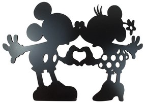 Živá Zeď Dřevěná nástěnná dekorace Mickey a Minnie černé