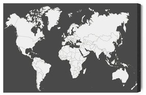 Obraz Klasická Mapa Světa Nedostatek Nedostatek Přírodní plátno 100x70