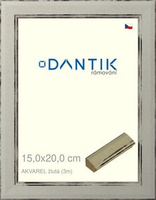 DANTIK rámeček 15x20 | AKVAREL žlutá (Sklo Čiré)