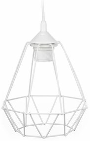 Závěsná lampa Paris Diamond 19 cm bílá