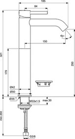 Ideal Standard CeraLine - Umyvadlová baterie s výpustí Click-clack | č