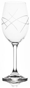 Crystalex - Bohemia Crystal Sklenice na bílé víno Lara Waves 250 ml, 6 ks