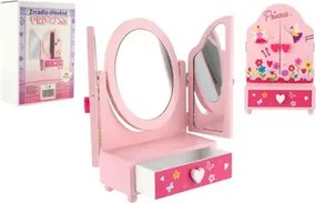 TEDDIES Šperkovnice Princess se zrcadlem 3-dílná / Šperkovnice / Dřevě