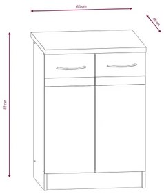 Kuchyňská linka VALERIA 240 cm dub sonoma/hnědá