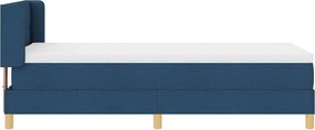 Postel s boxspringem s čelo Modrá 190 x 90 cm textil 3341271