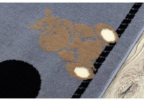 Dětský kusový koberec PP Hippo šedý 200x300cm