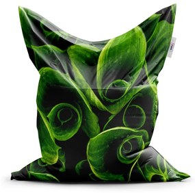 Sablio Sedací vak Classic Zelené listy - 150x100 cm