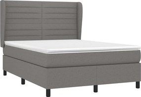 Box spring postel s matrací tmavě šedý 140 x 190 cm textil 3128038