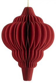 Červená vánoční ozdoba z papíru Harmonic V – 10 cm