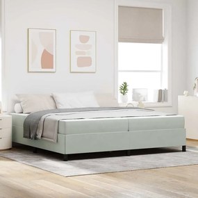 Rám postele Světle šedá 200 x 200 cm textil 3399084