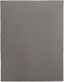HOMCOM koberec 200x140 cm, koberec s dlouhým vlasem, pratelný v pračce, protiskluzový, umělá kožešina, světle šedý