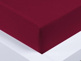 XPOSE® Jersey  prostěradlo Exclusive  - bordó 90x200 cm