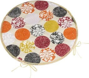 Bellatex Sedák BERTA kulatý hladký průměr 40 cm Koule Hnědá,Vínová,Oranžová