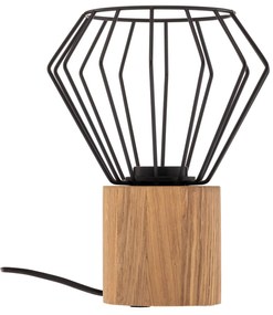Envostar Vento stolní lampa černá/dub 1 zdroj