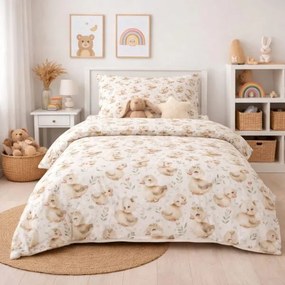 Mušelínové povlečení Kačenky TiaHome - 1x Polštář 90x70cm, 1x Přikrývka 140x200cm