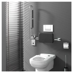 Emco System 2 - Opěrná rukojeť k wc, černé-chrom 358521260