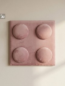 Sinsay - Sametový čalouněný panel ve tvaru kostky - pastelová růžová
