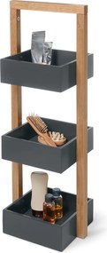 Tchibo - Stojací regál se 3 úložnými přihrádkami - barva: šedá